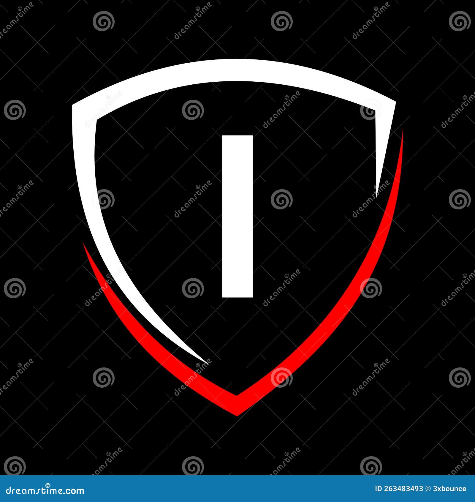 Shield Logo on Letter I Vector, Privacy Icon Safe and Protection ...
