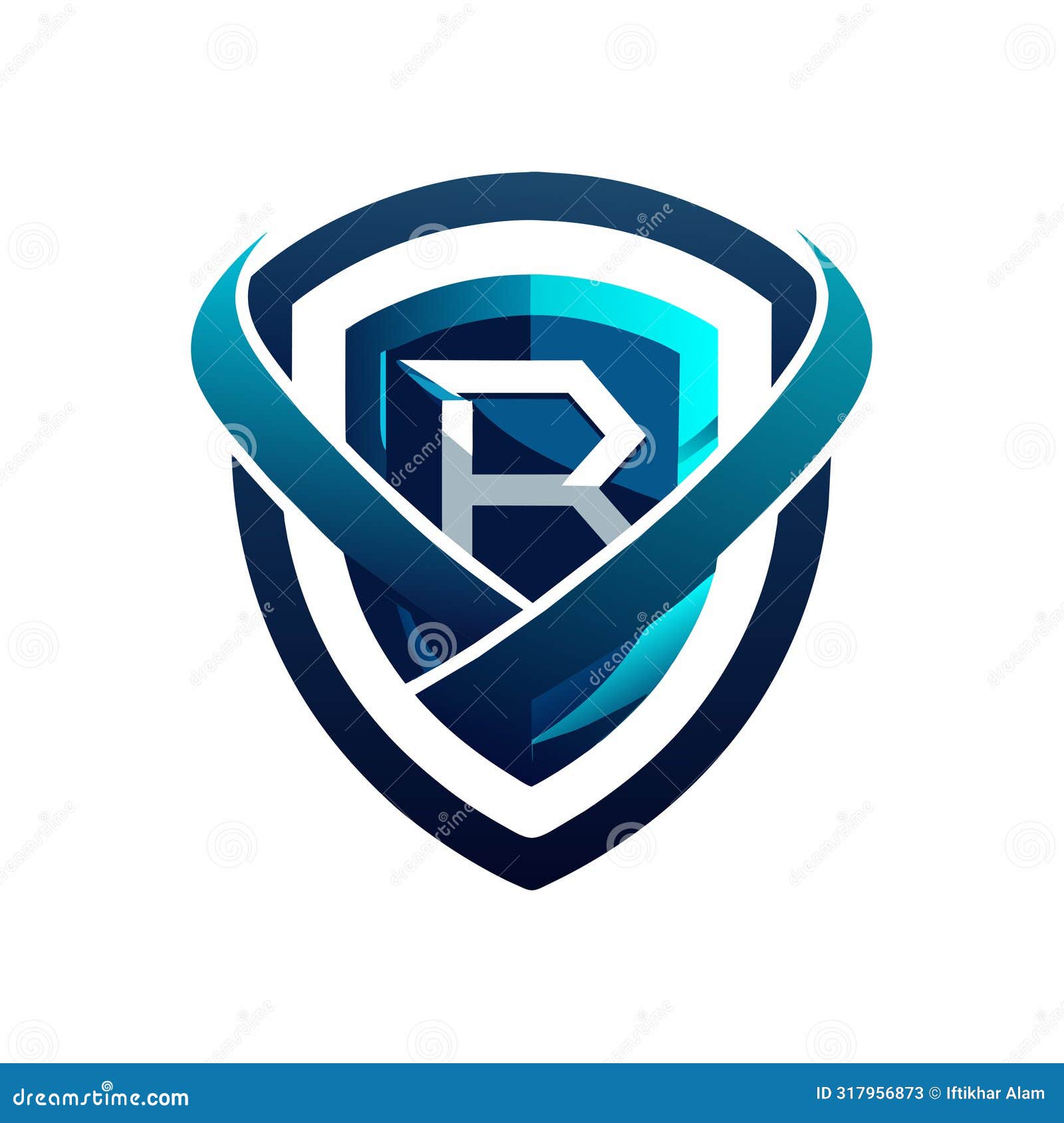 A Shield Logo with the Letter R Inside it, Showcasing a Modern and ...