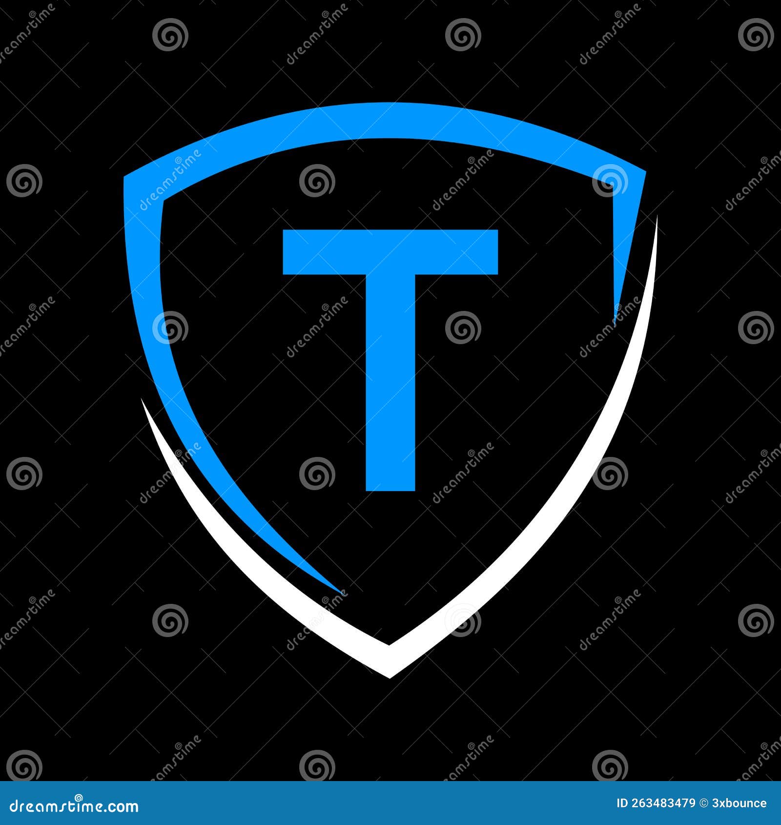 Shield Logo on Letter T Vector, Privacy Icon Safe and Protection ...