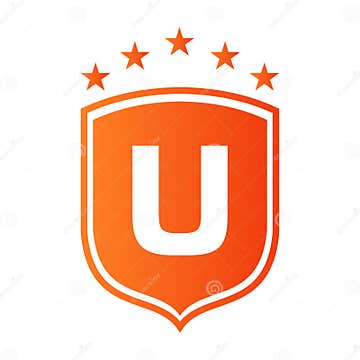 Shield Logo on Letter U Vector. Letter U Shield Security Logo ...