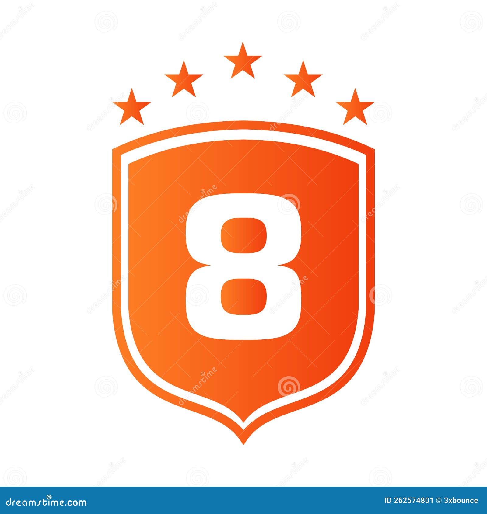 Shield Logo on Letter 8 Vector. Letter 8 Shield Security Logo ...