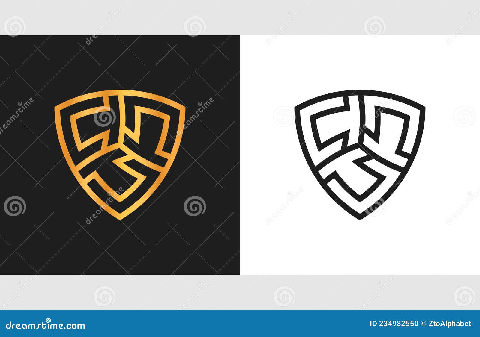 Shield Logo Monogram Letter C Badge Stock Vector - Illustration of ...