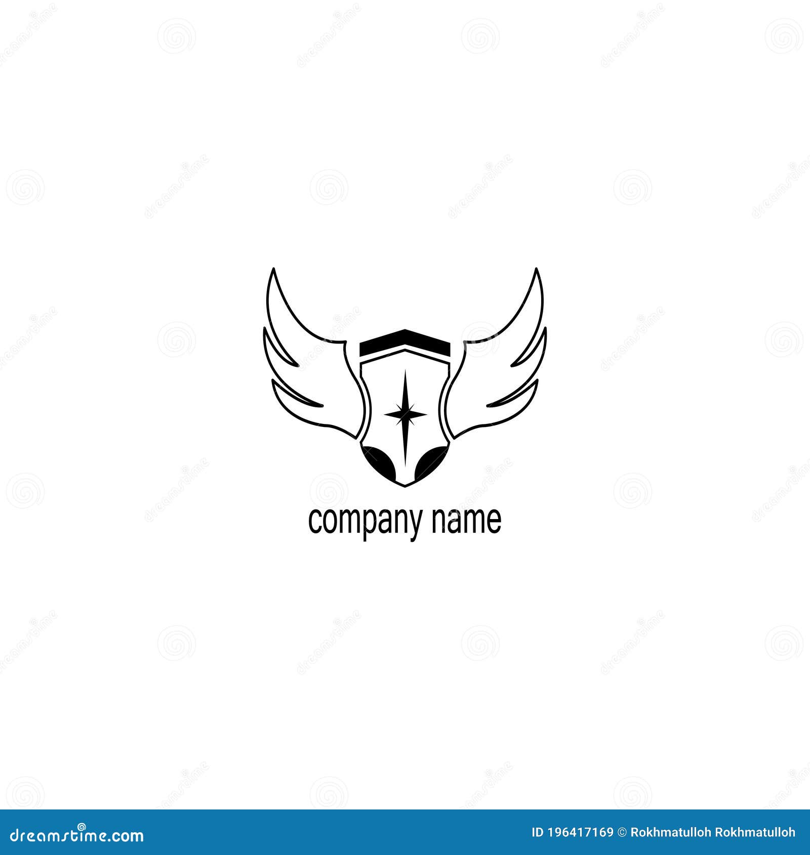 Shield Logo Outline Template. Vector Design Stock Vector - Illustration ...