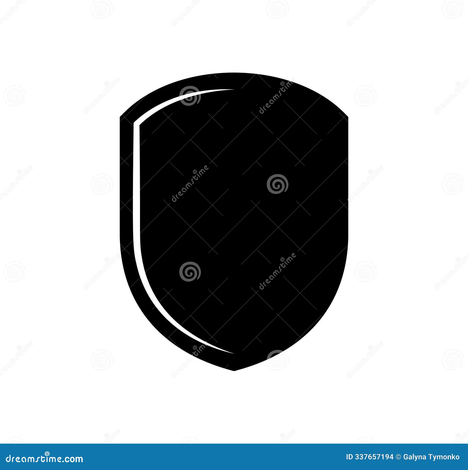 Shield Logo Template Flat Illustration, Shielding Icon in Black and ...
