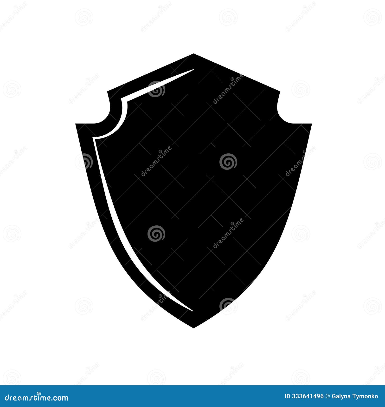 Shield Logo Template Flat Illustration, Shielding Icon in Black and ...