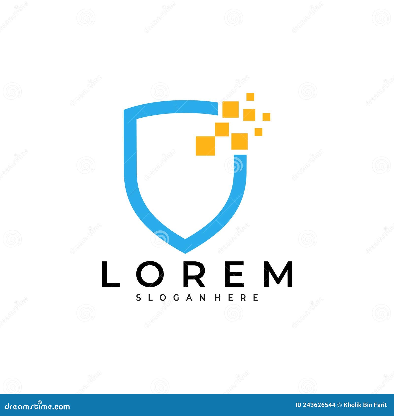 Shield Logo Vector Design Template Stock Vector - Illustration of lock ...