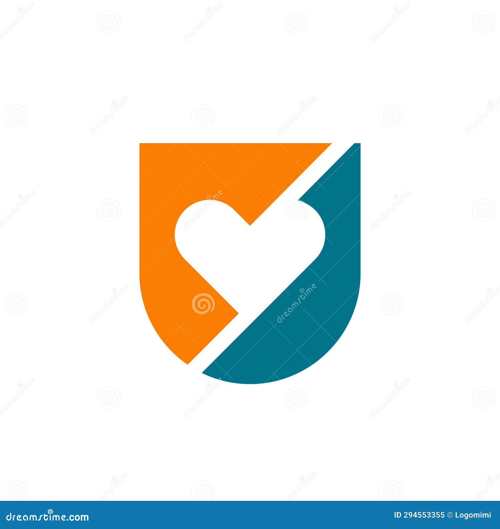 Shield Love Logo Icon Design Template Vector Stock Vector ...