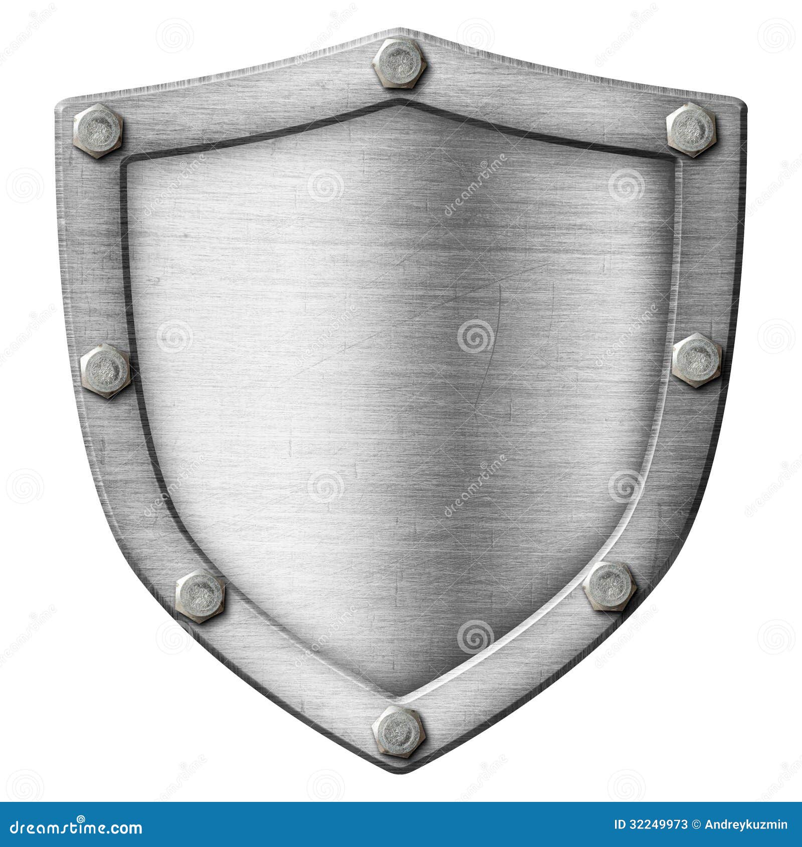Shield made from metal stock illustration. Illustration of blank - 32249973