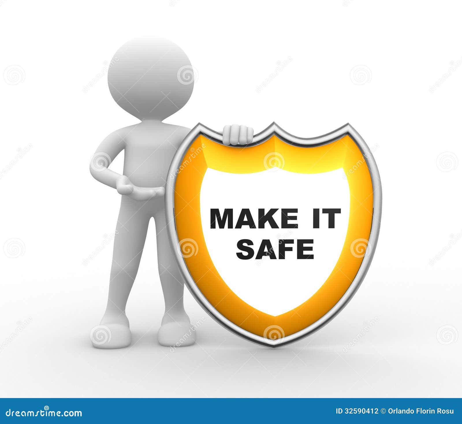 Shield. Make it safe stock illustration. Illustration of business ...