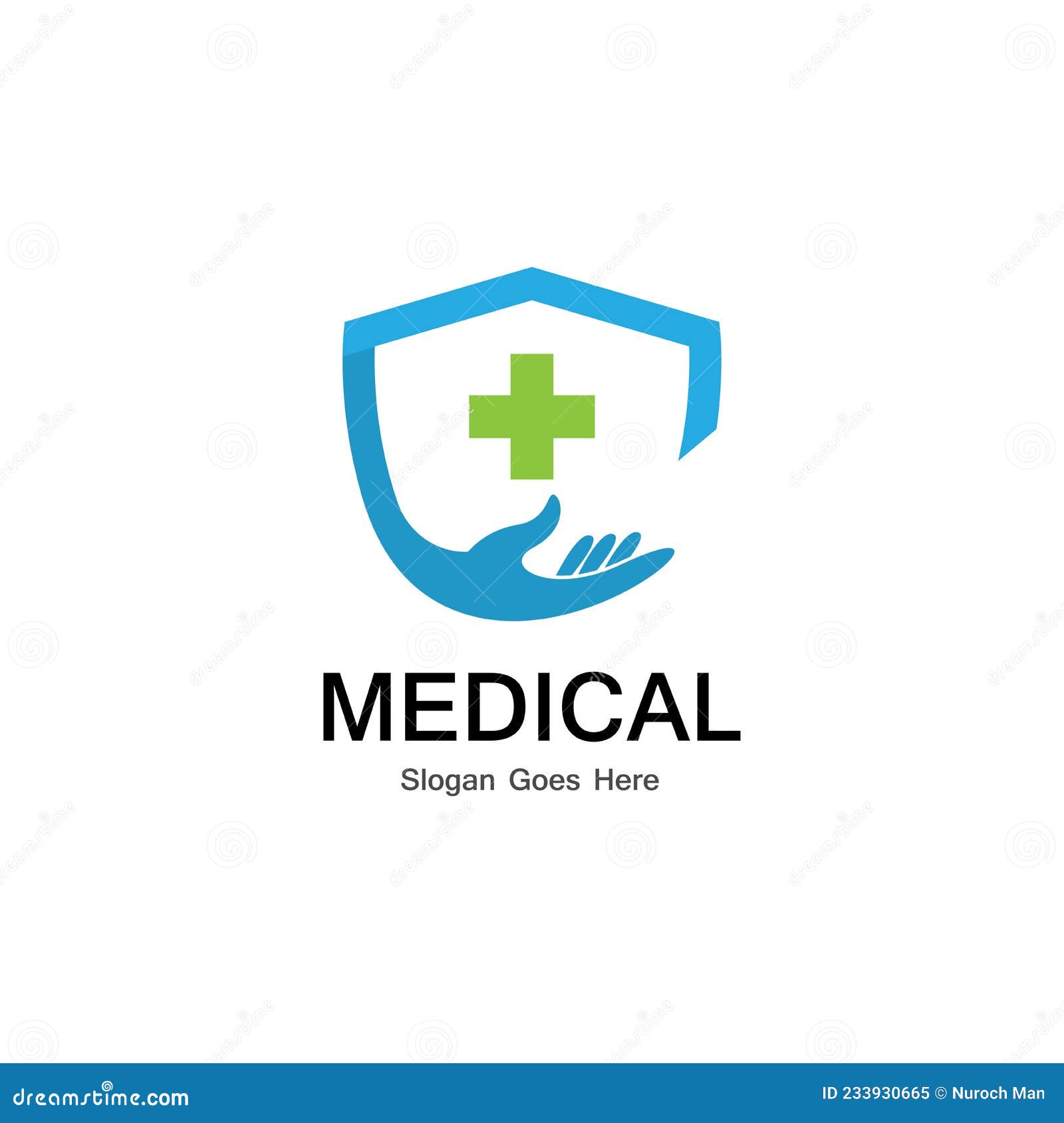 Shield Medical Logo Vector Template. Stock Vector - Illustration of ...