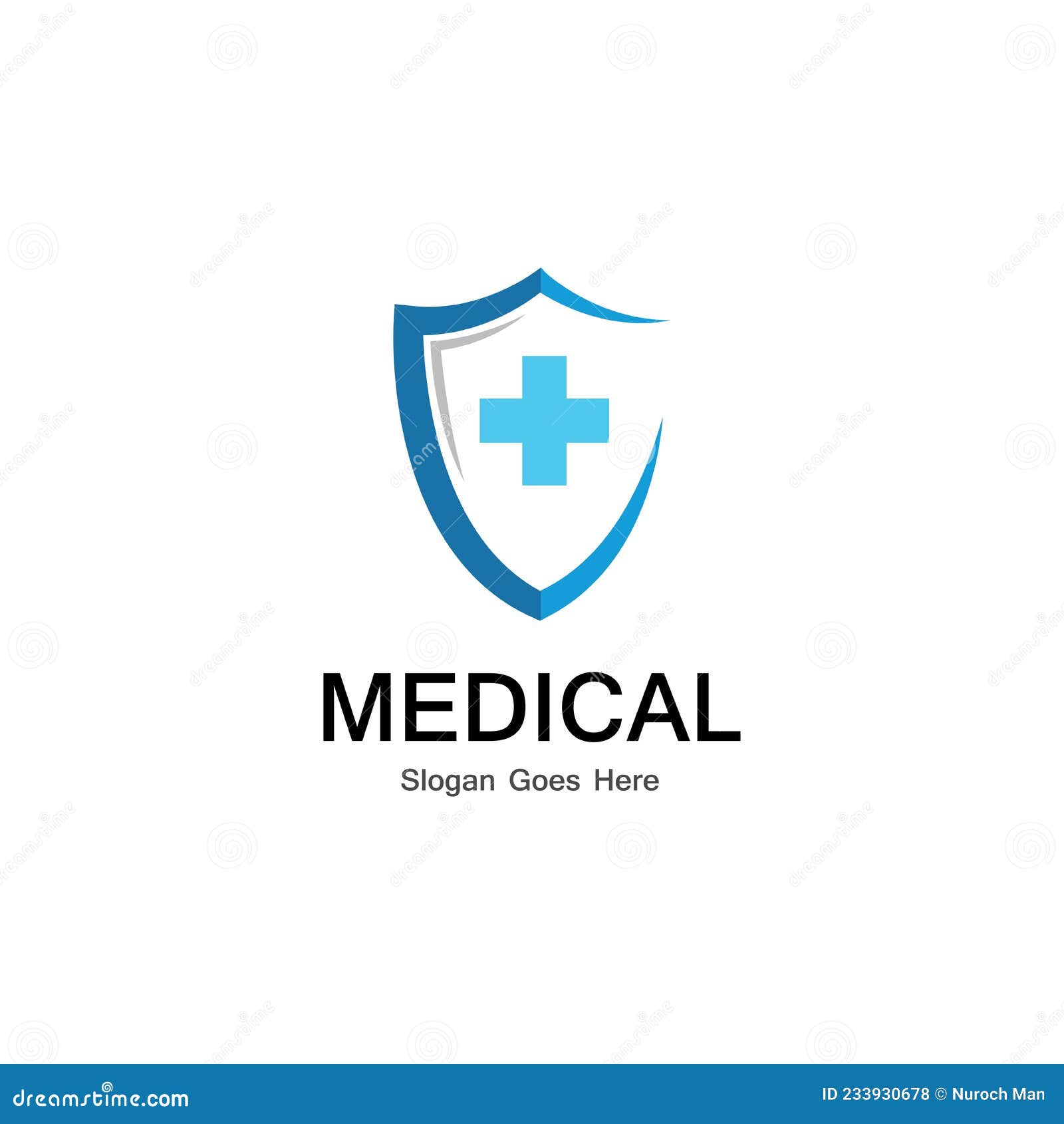 Shield Medical Logo Vector Template. Stock Vector - Illustration of ...