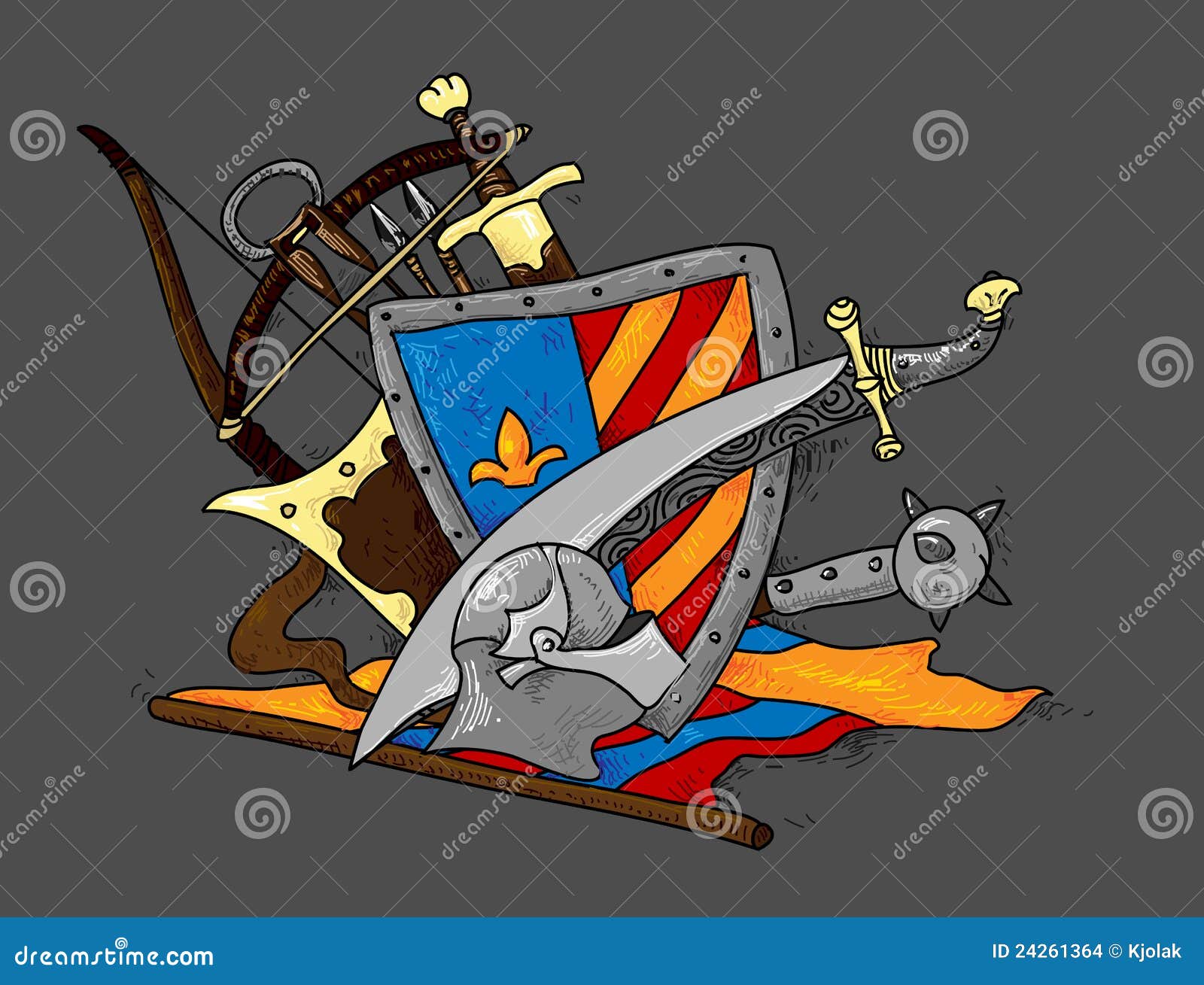 Shield Medieval Hand Drawing Stock Vector - Illustration of abstract ...