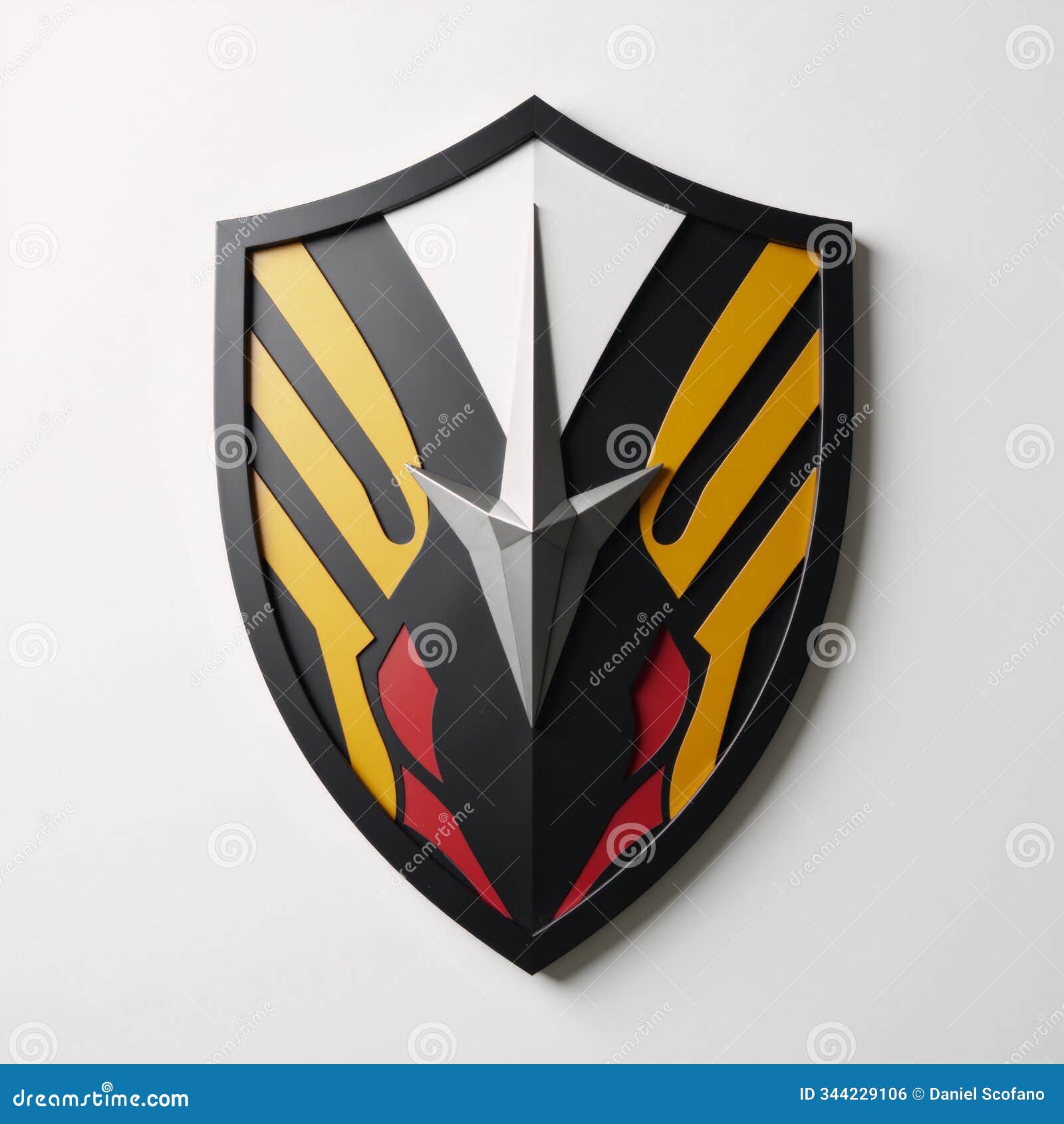 Shield Mockup with Protection Theme on a White Background Rendered ...