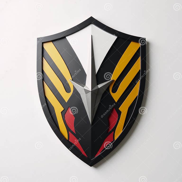 Shield Mockup with Protection Theme on a White Background Rendered ...