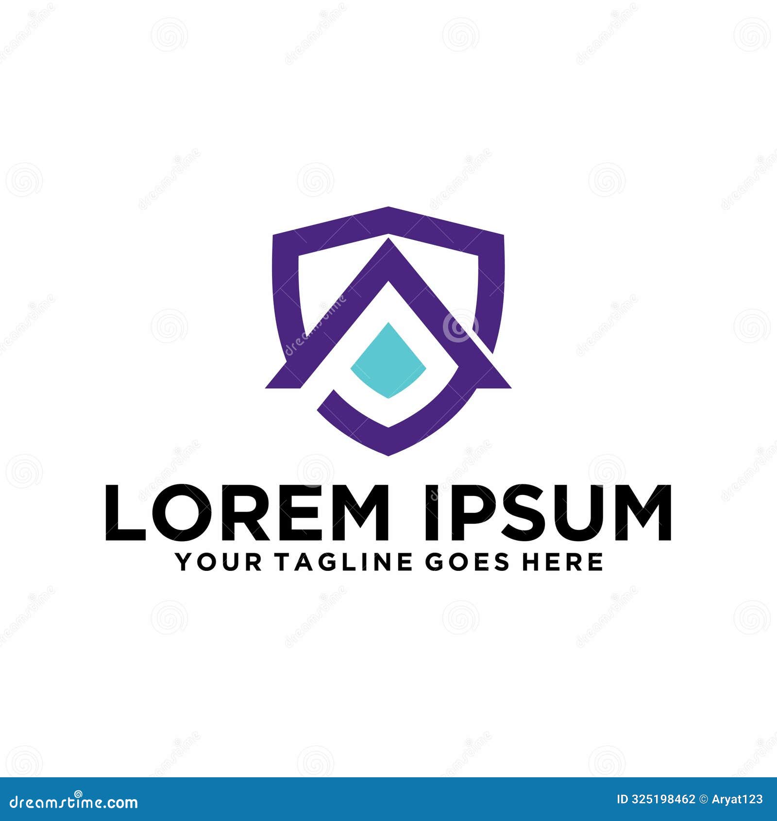 Shield Modern Heraldic Shapes Logo With Crown In Golden Colors Royalty ...