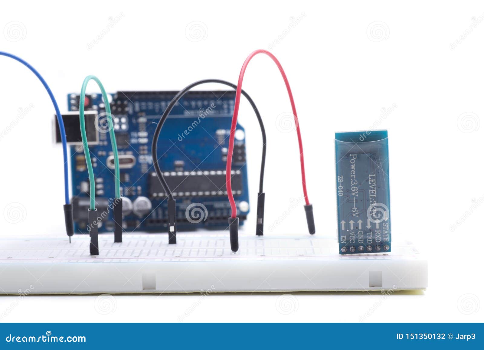Bluetooth Sensor in Breadboard Stock Photo - Image of connection ...