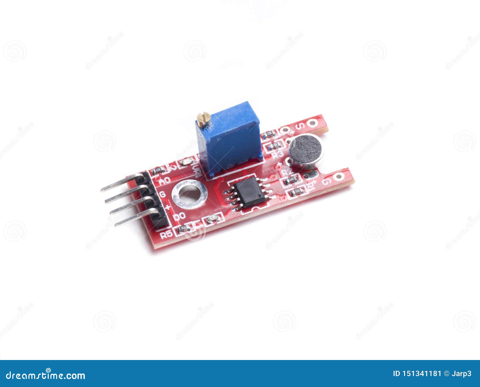 Red sound sensor stock image. Image of sensor, electronic - 151341181