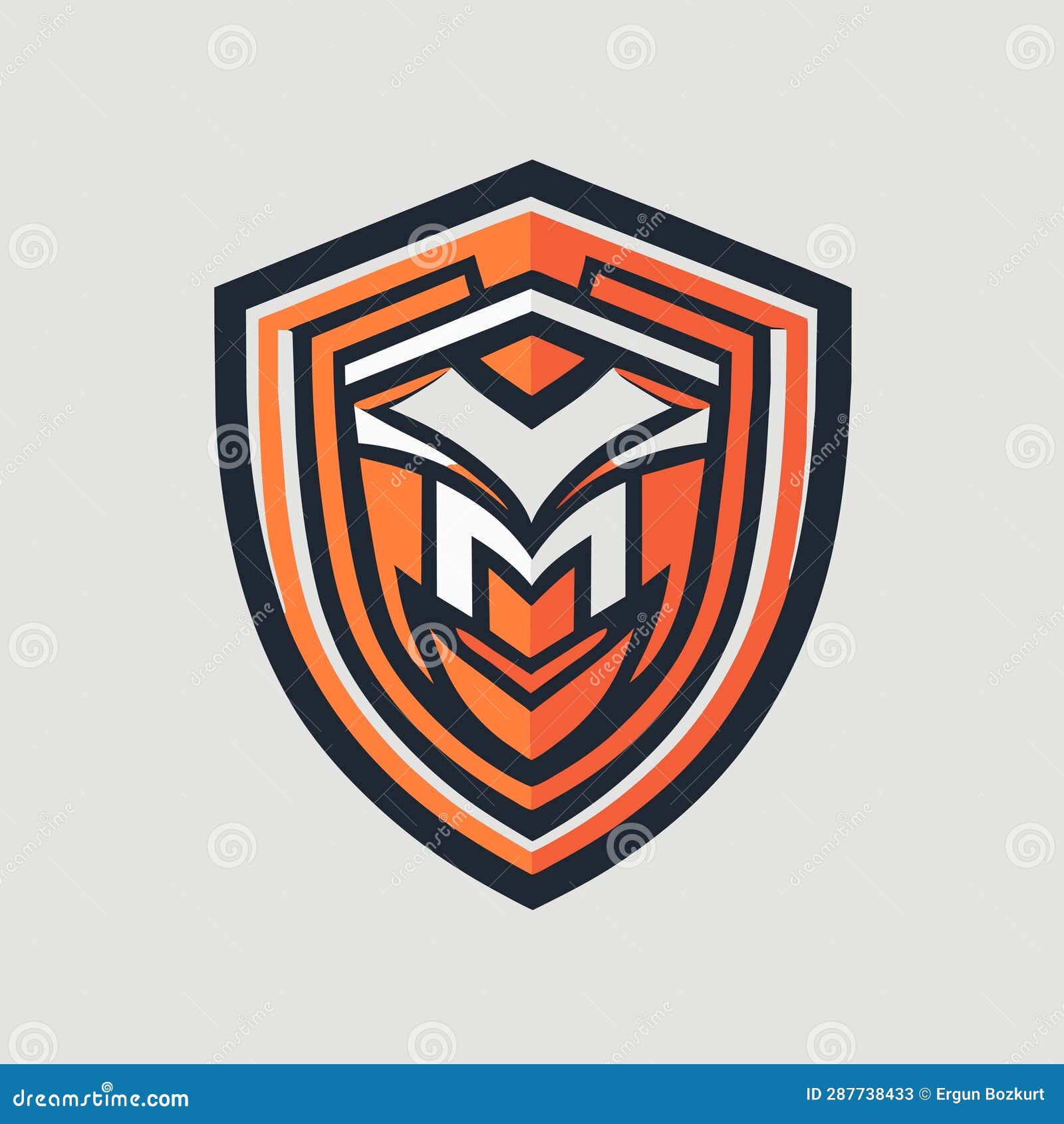 Shield Monogram Letter a Shield Shape Logo Vector Stock Illustration ...