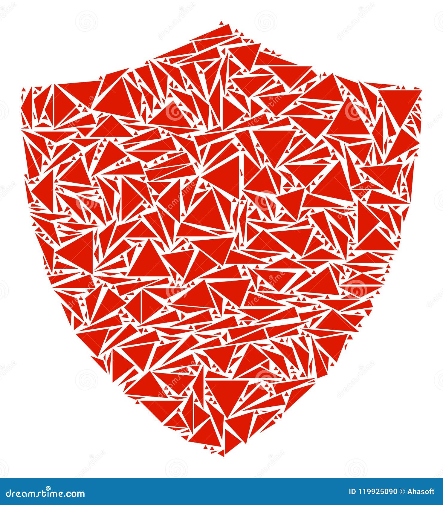 Shield Mosaic of Triangles stock vector. Illustration of abstract ...