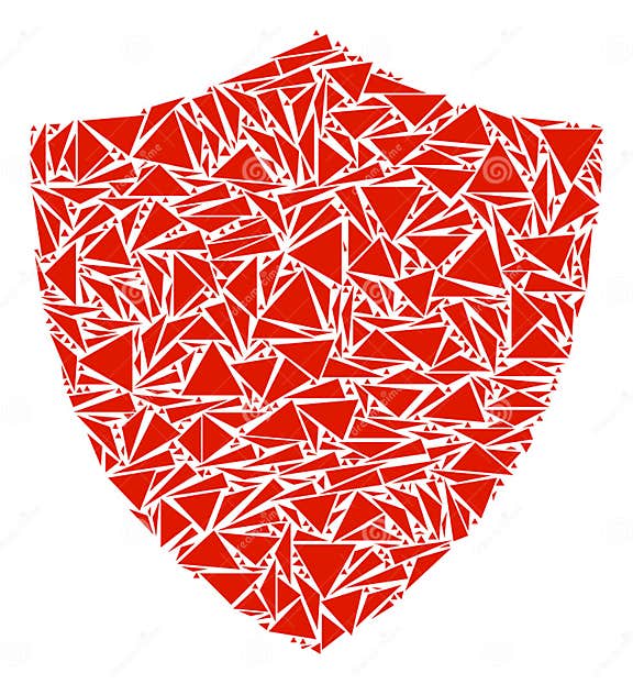 Shield Mosaic of Triangles stock vector. Illustration of abstract ...