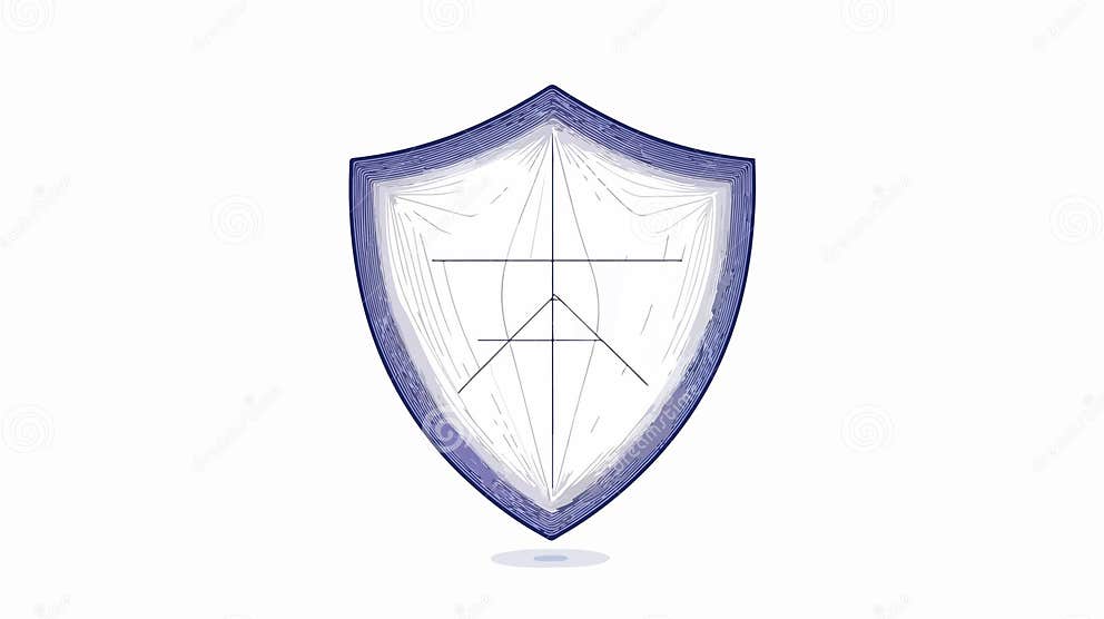 Shield of One Continuous Line Drawing - Security Symbol Stock ...