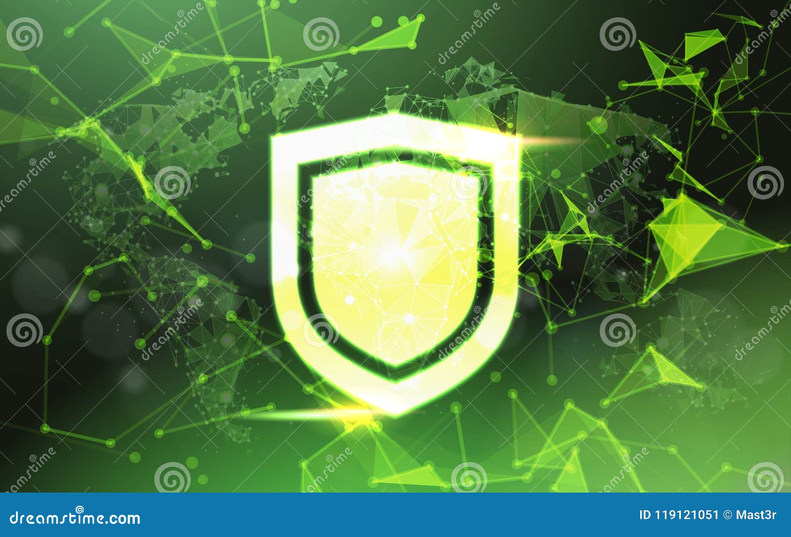 Shield Over Green Data Protection Privacy Concept GDPR Cyber Security ...