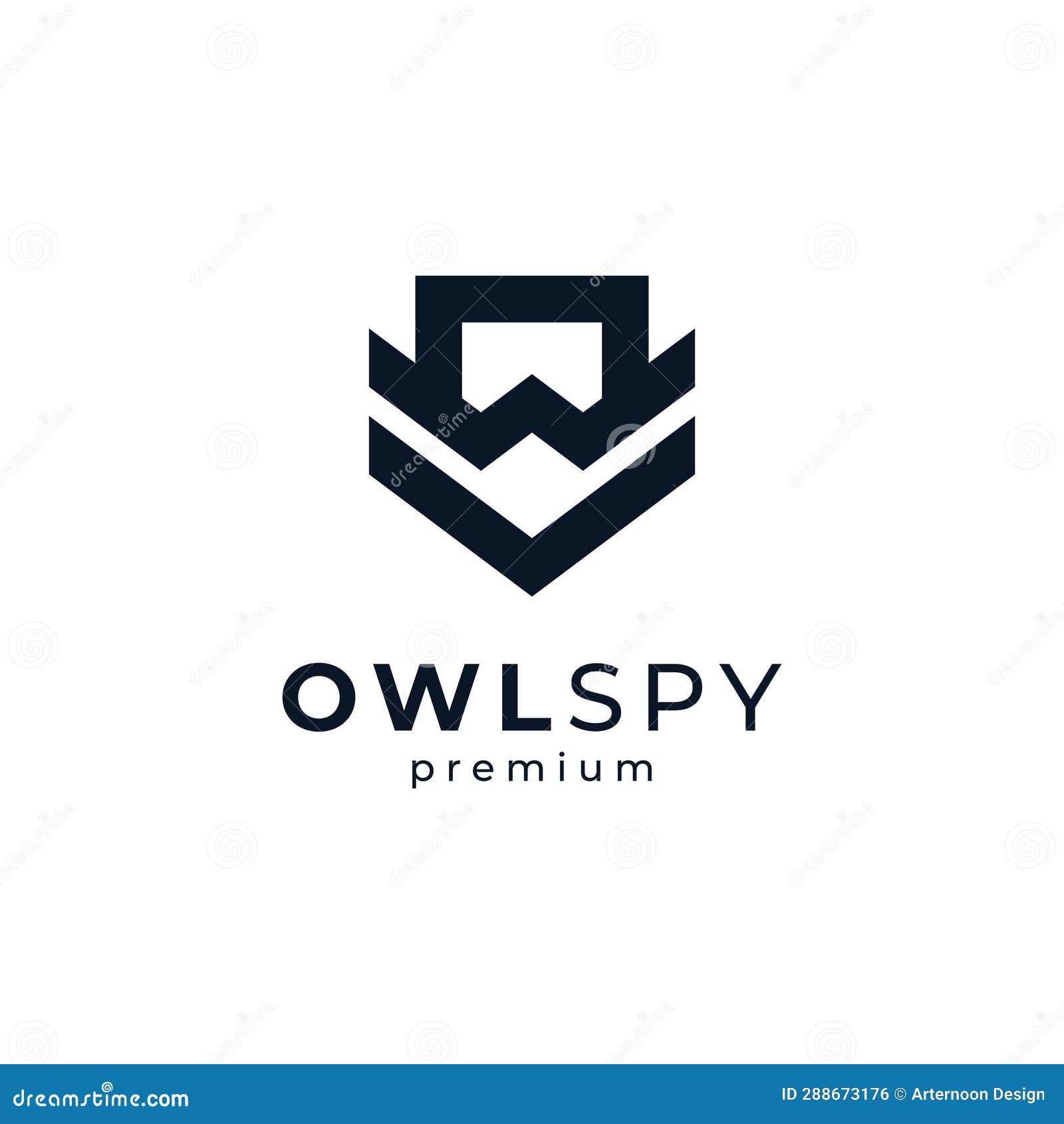 Simple Protection Logo Design with Shield and Owl Stock Vector ...