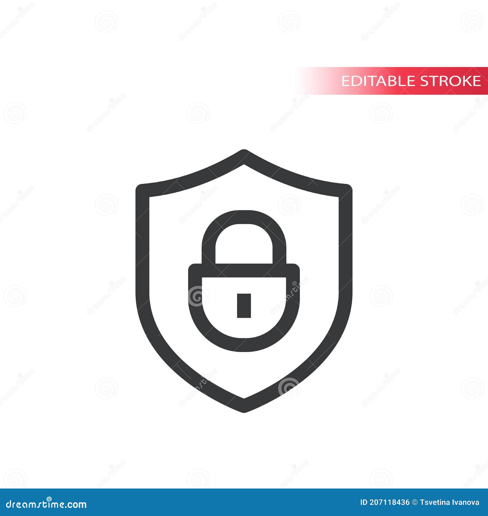 Padlock Line Icons. Lock Black Icon Set. Locked And Unlocked Security ...