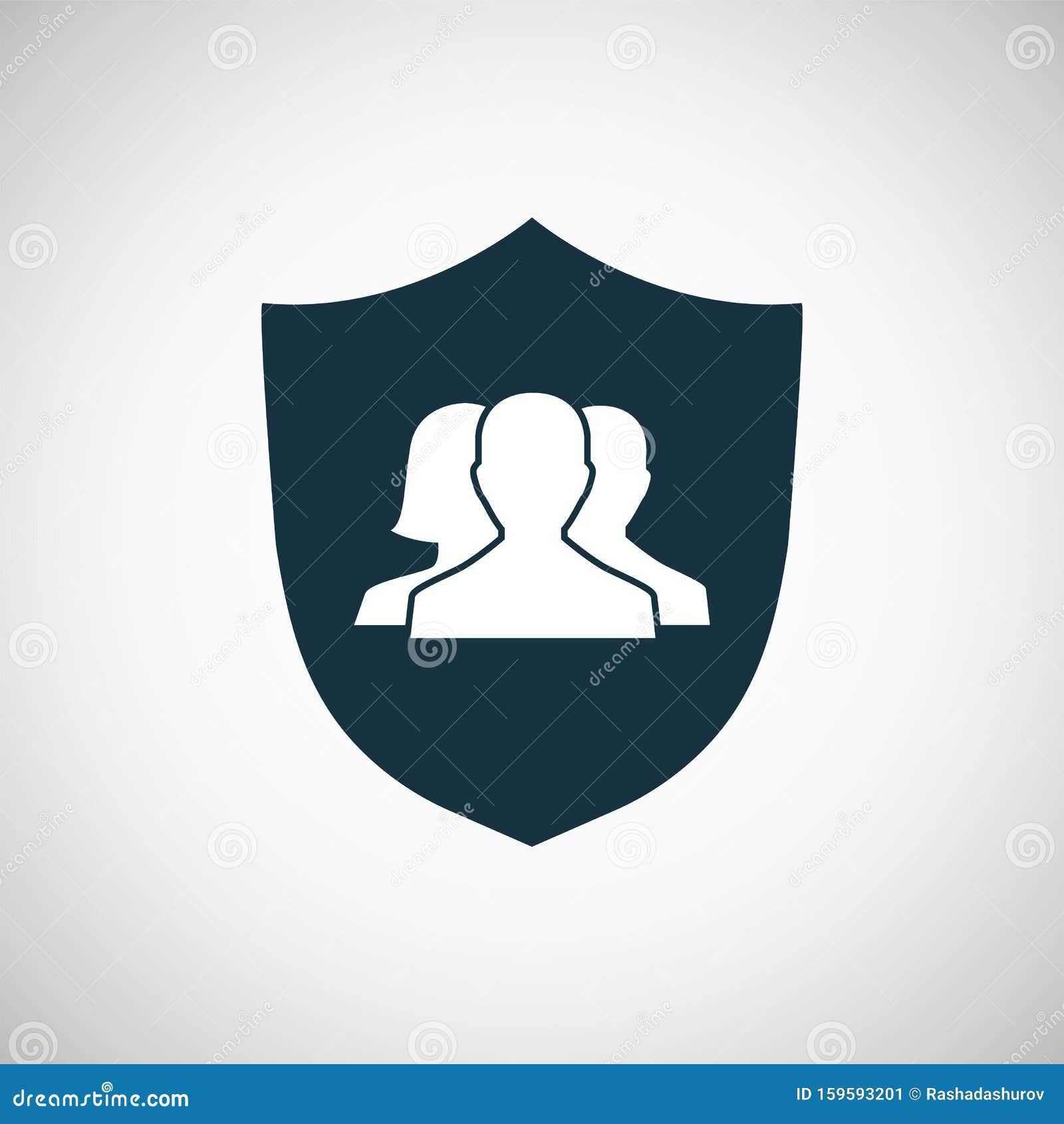 Shield People Icon for Web and Stock Vector - Illustration of security ...