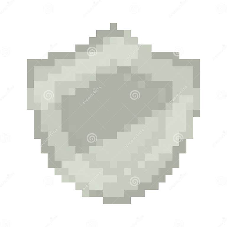 Shield pixel art stock vector. Illustration of object - 255460116