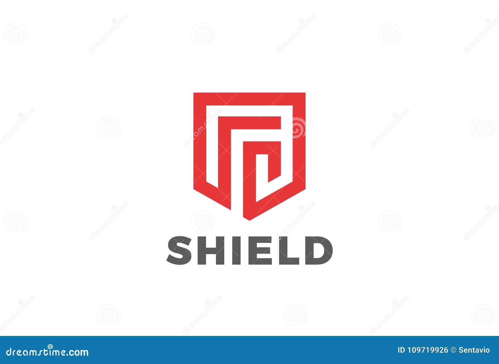 Shield Protect Defense Logo Design Vector. Securit Stock Vector ...