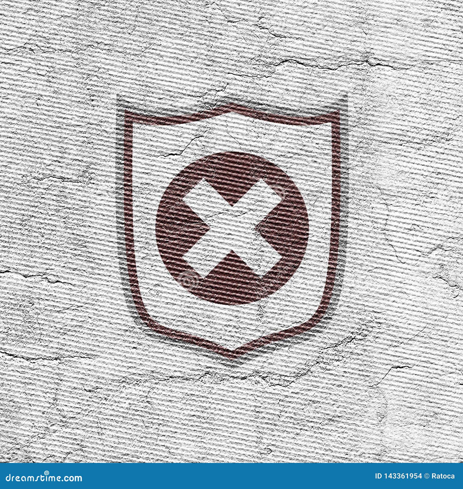 Shield protect emblem stock illustration. Illustration of security ...