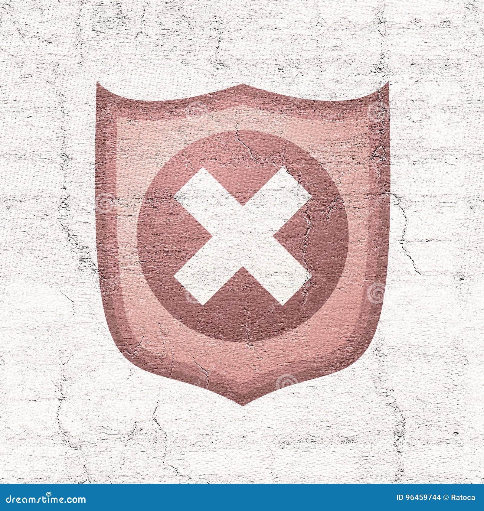 Shield protect emblem stock illustration. Illustration of safety - 96459744