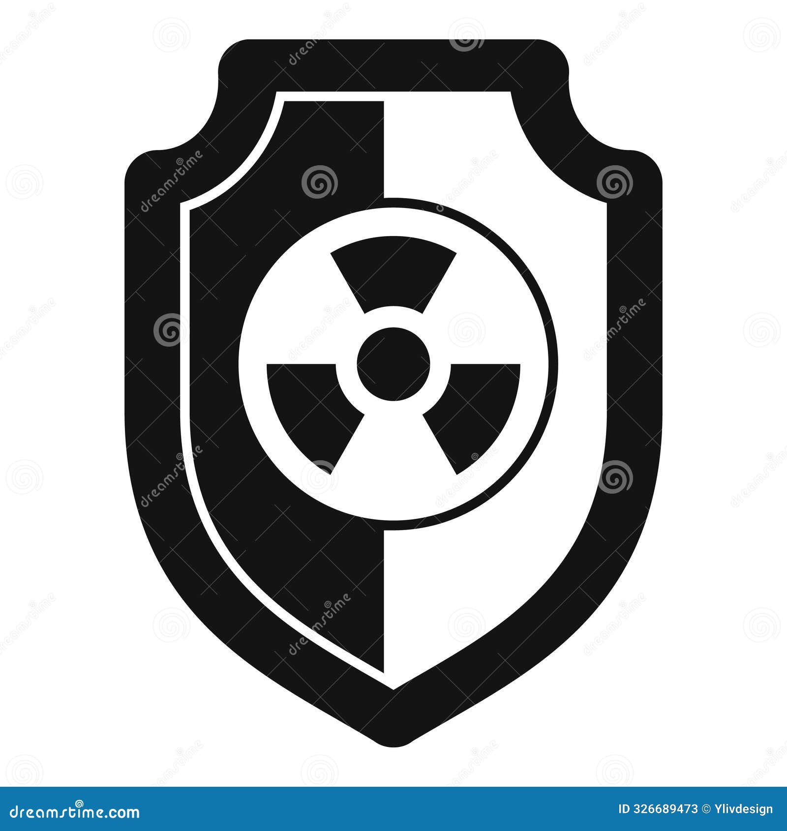 Shield Protecting from Radioactive Contamination Symbol Icon Stock ...