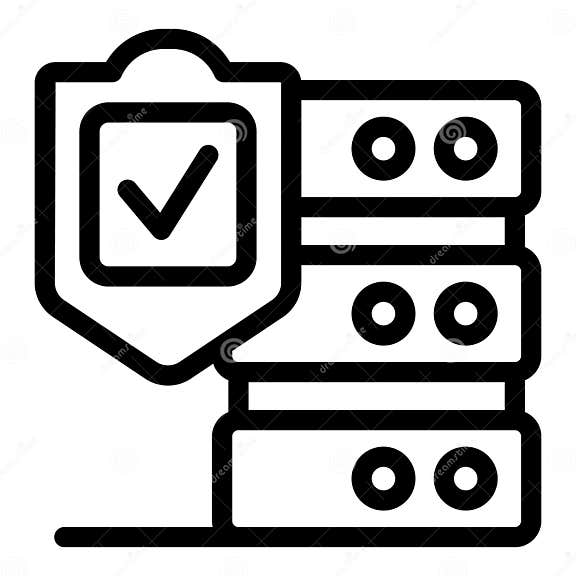 Shield Protecting Server Racks Showing Cybersecurity Concept Stock ...