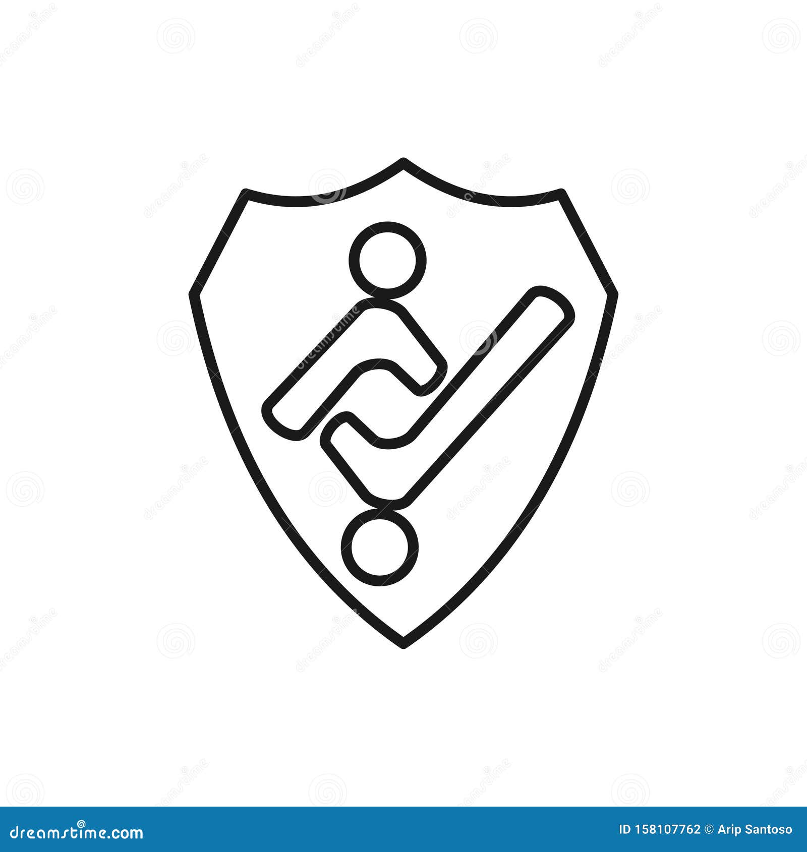 Shield Protection Commitment Teamwork Together Outline Logo Stock ...
