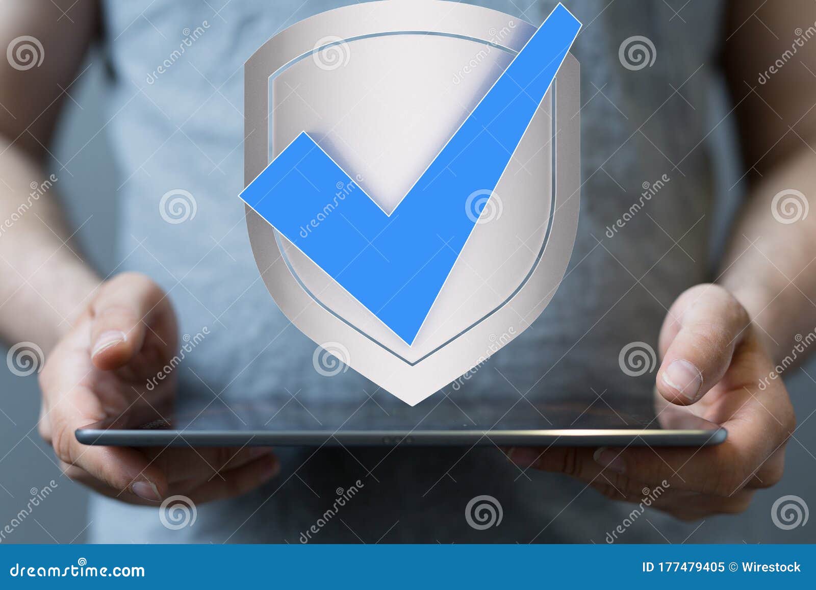 A Shield Protection Concept Holding in Hand 3d Stock Image - Image of ...