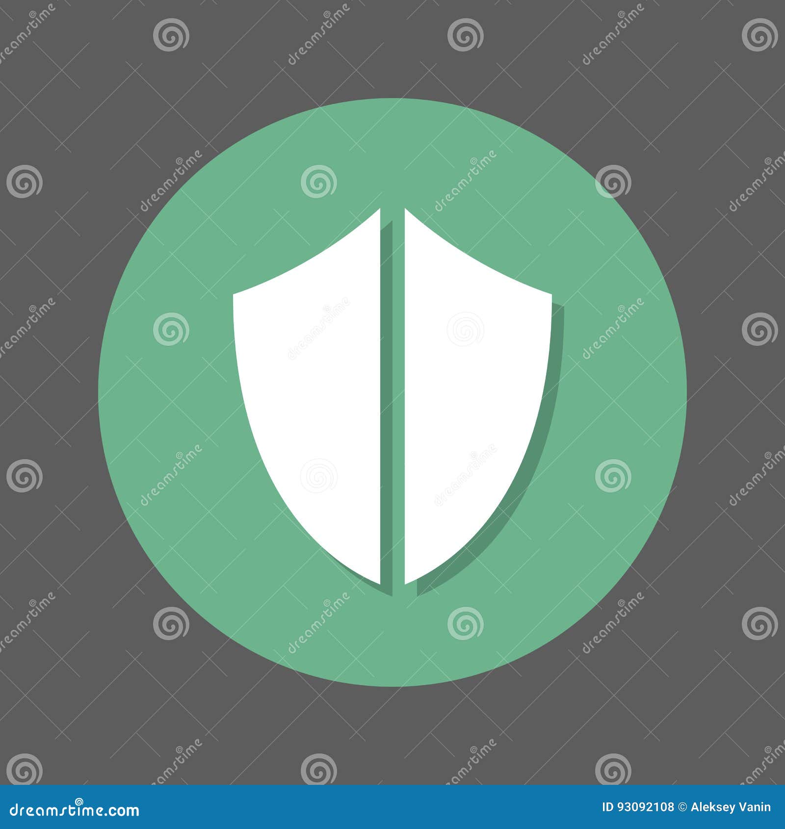 Shield, Protection Flat Icon. Round Colorful Button, Circular Vector ...