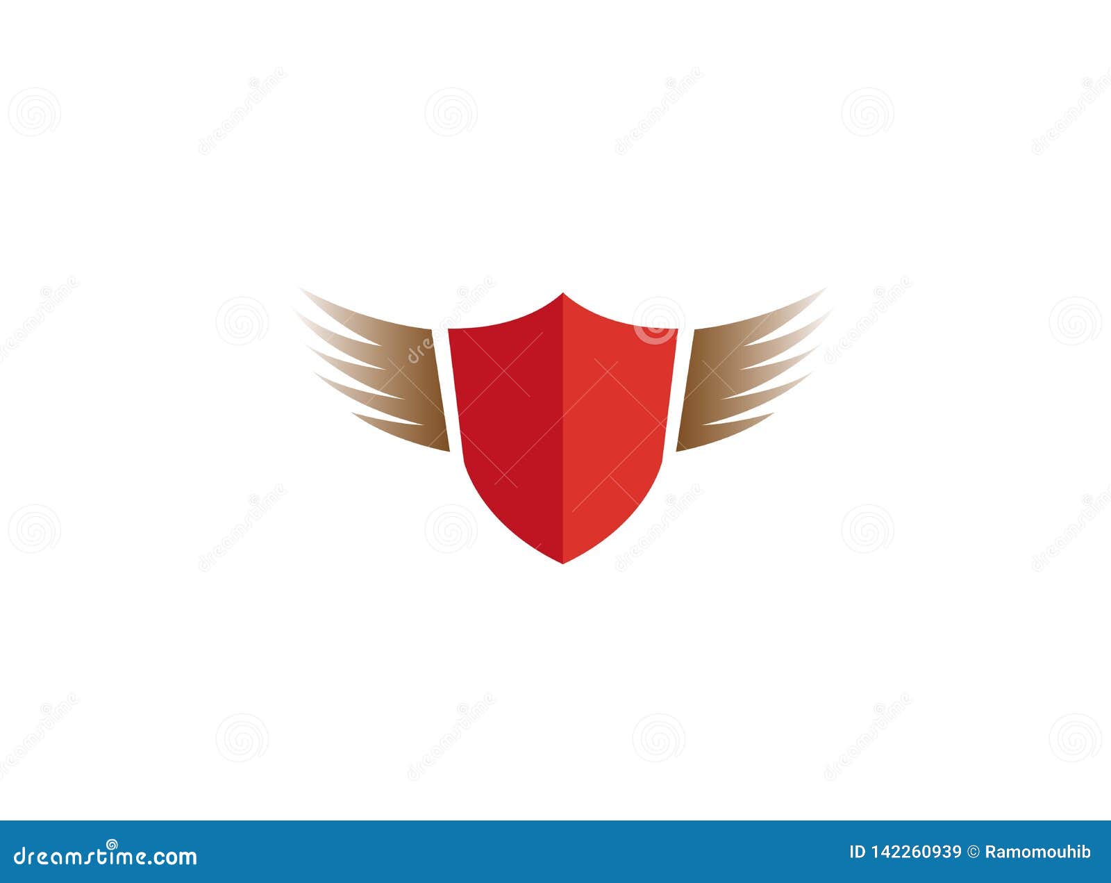 Shield Protection Fly with Wings Logo Design Stock Illustration ...