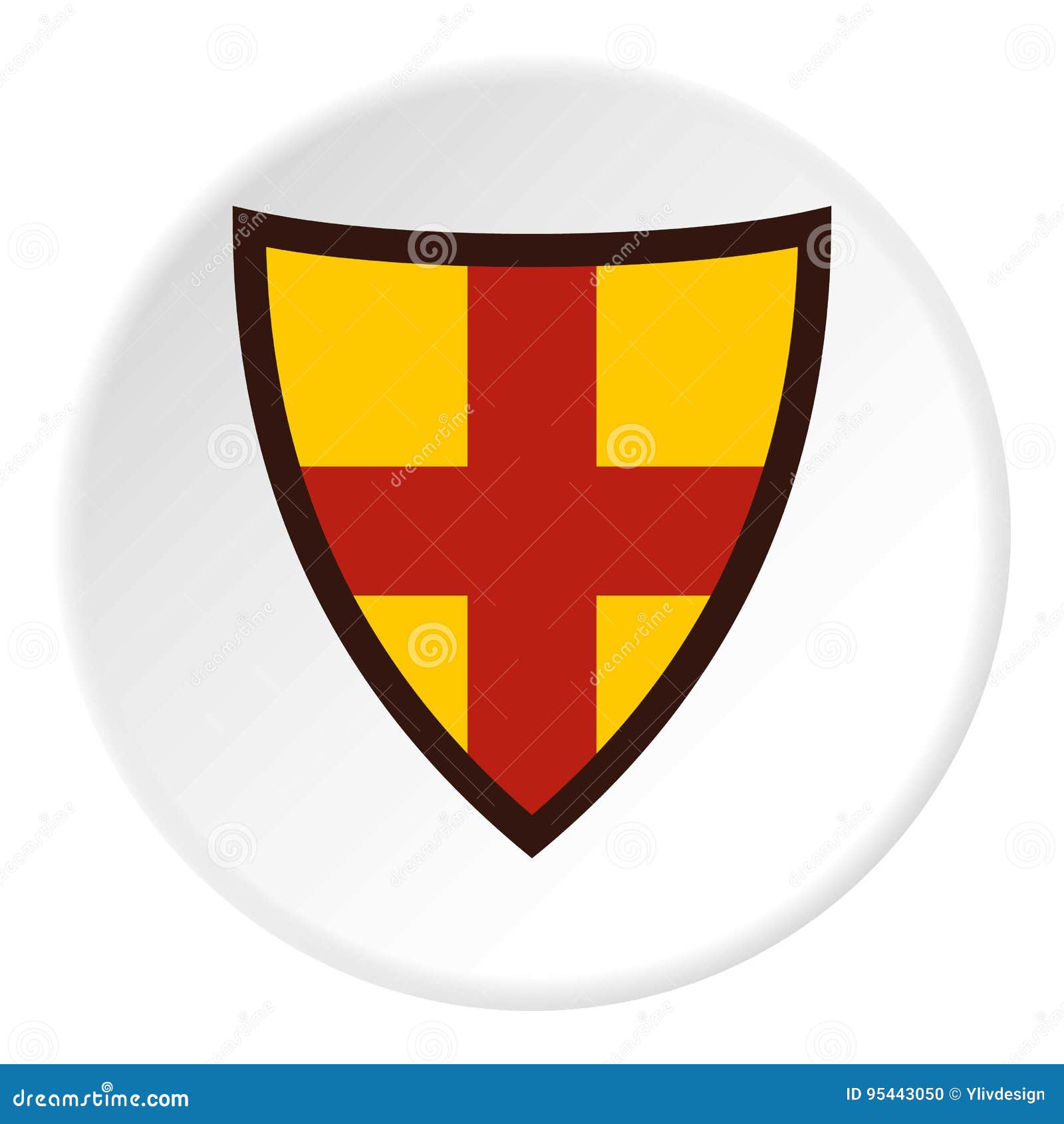 Shield for Protection Icon Circle Stock Vector - Illustration of ...