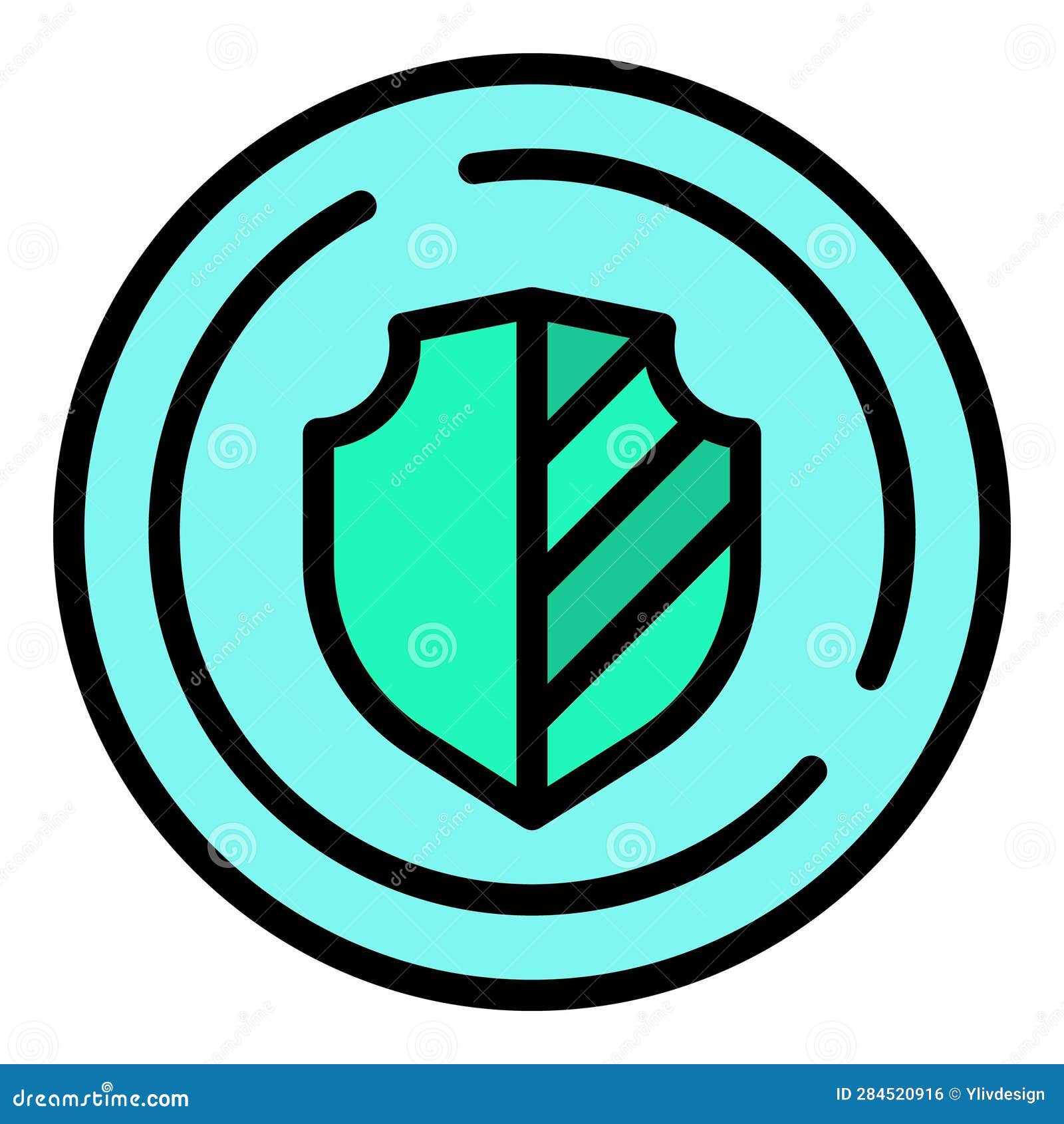 Shield Protection Icon Vector Flat Stock Vector - Illustration of ...