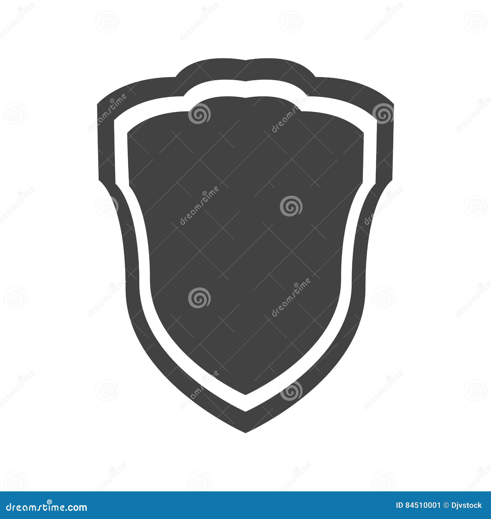 Shield Protection Insignia Security Guard Banner Stock Illustration ...