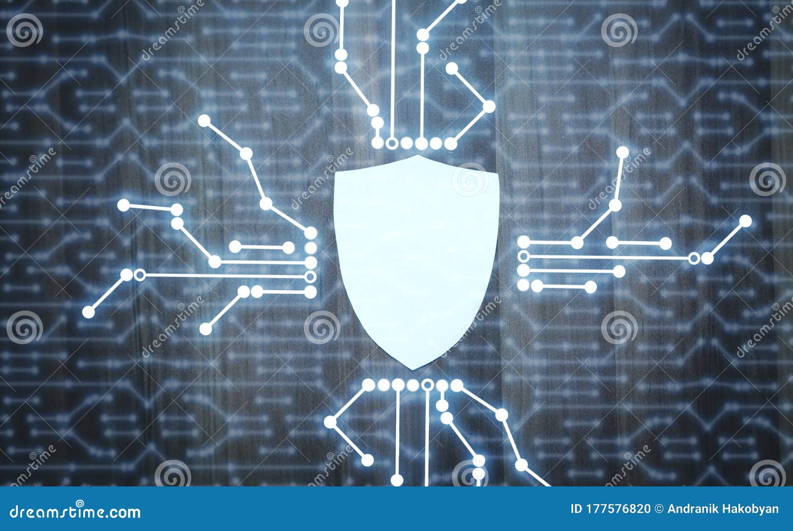 Shield Protection. Internet and Technology Stock Illustration ...