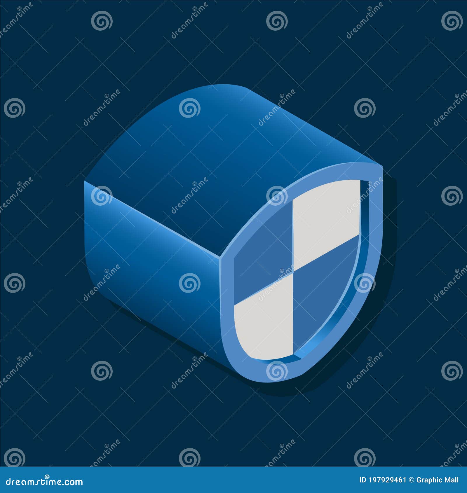 Shield Protection - Isometric 3D Illustration. Stock Vector ...
