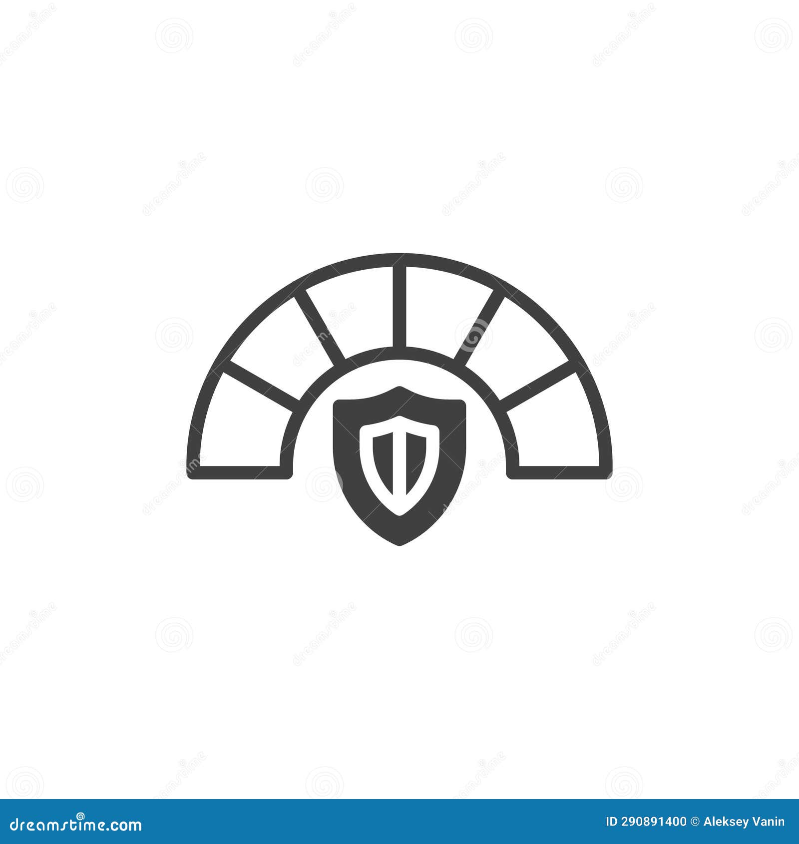 Shield Protection Level Vector Icon Stock Vector - Illustration of ...