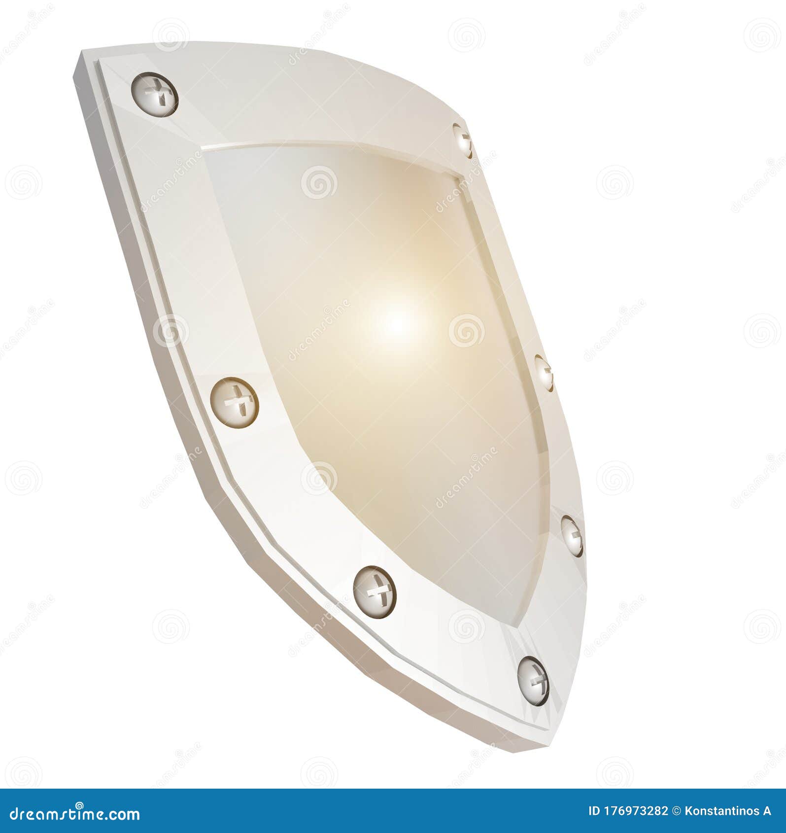 Shield Protection Protect Isolated Metal Sun Beam - 3d Rendering Stock ...