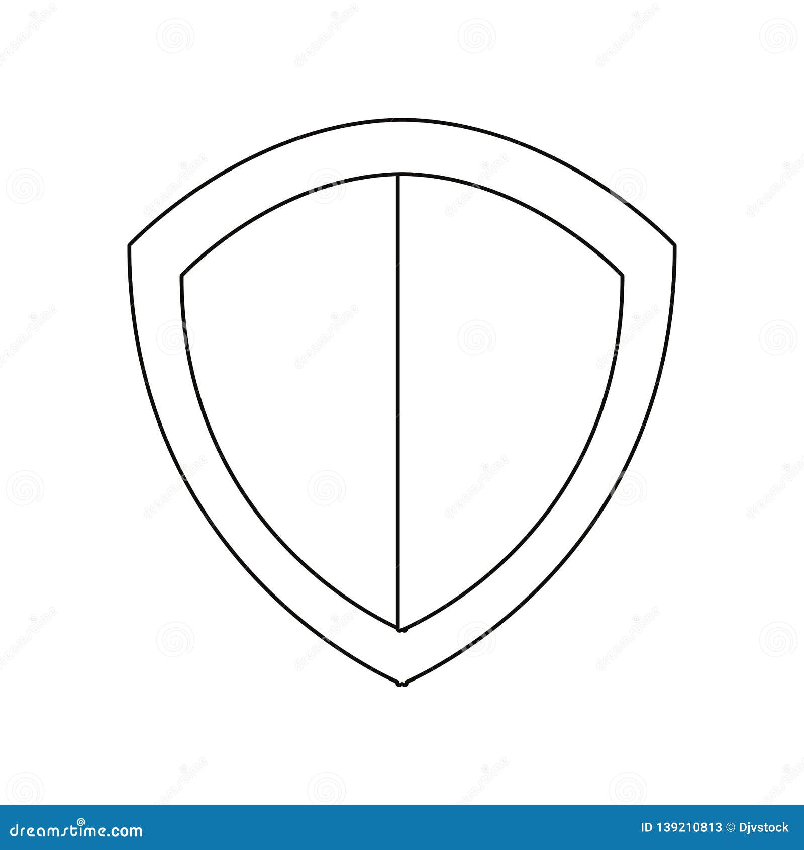 Shield protection sign stock vector. Illustration of frame - 139210813