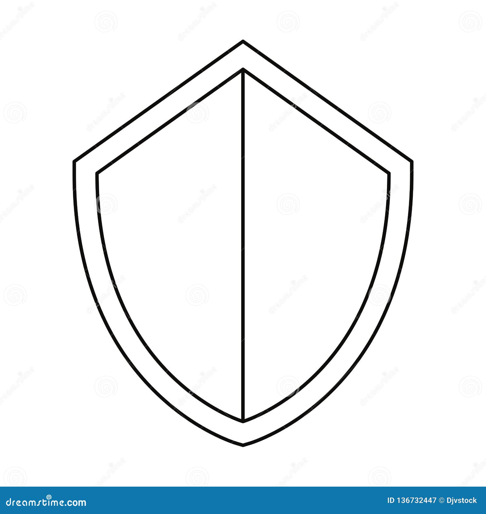 Shield Protection on White Background Stock Vector - Illustration of ...