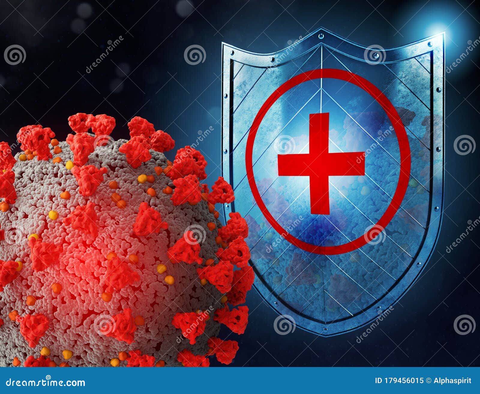 Shield Protects from Viruses Attack. Concept of Stop Pandemic of Covid ...