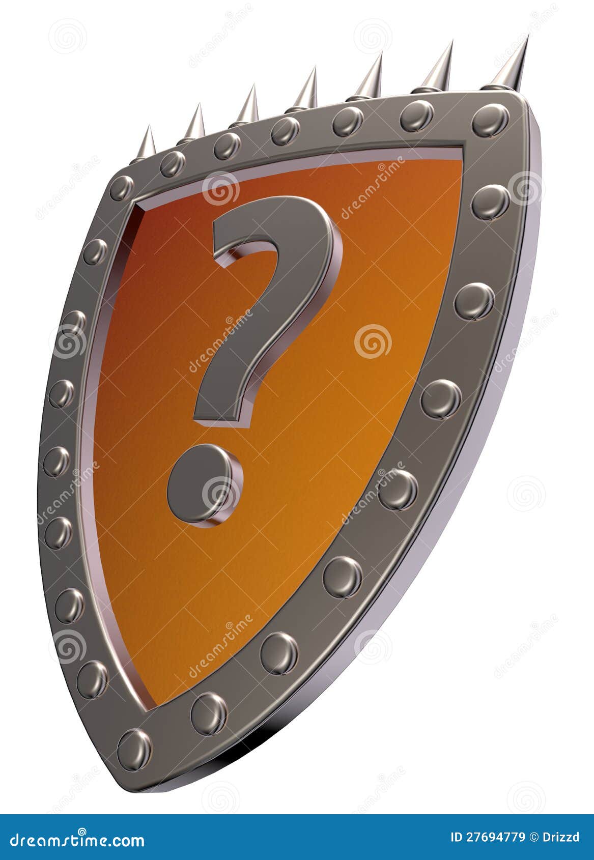 Shield With Question Mark Royalty-Free Illustration | CartoonDealer.com ...